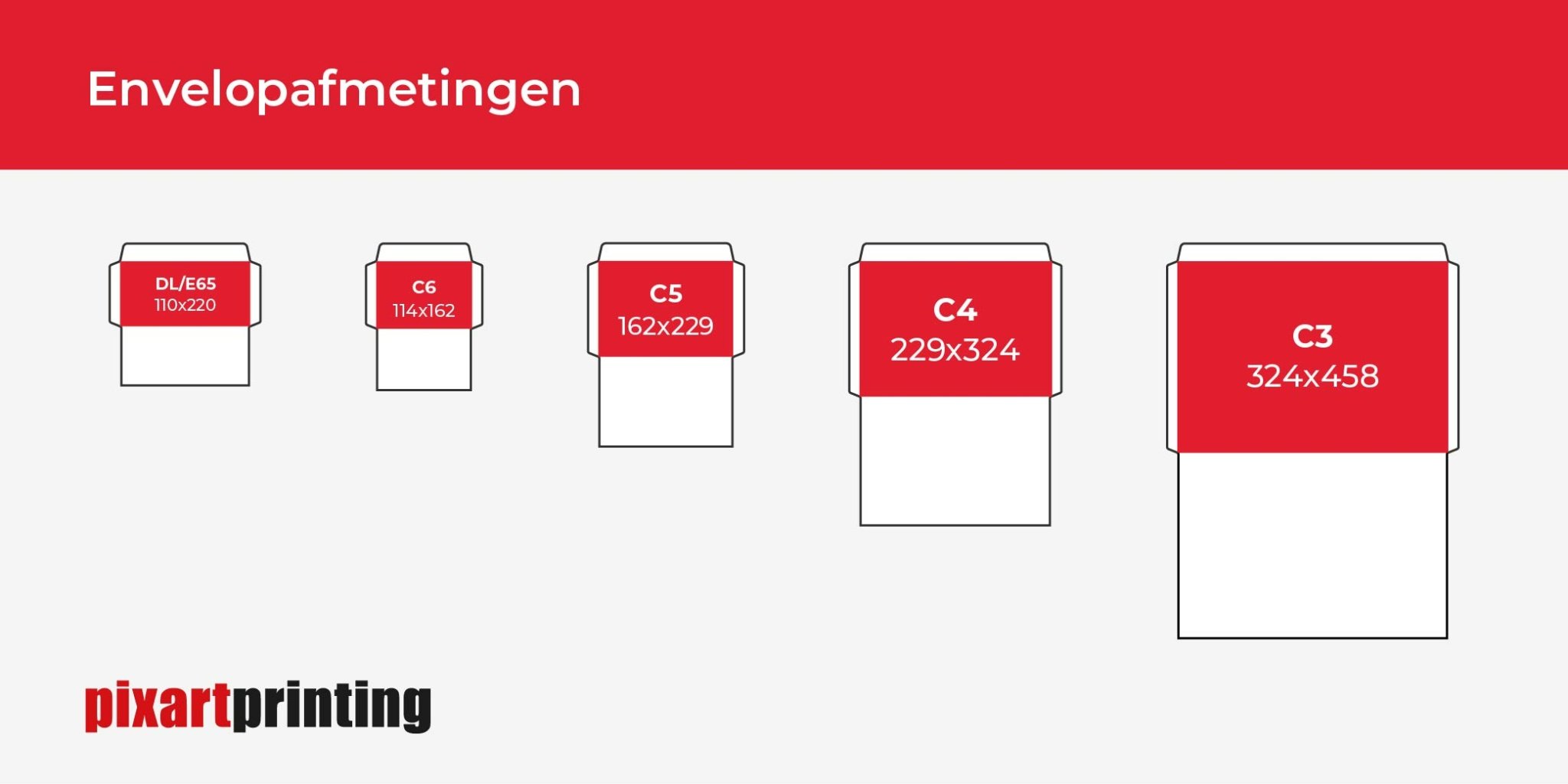 Formaat briefenvelop| Pixartprinting
